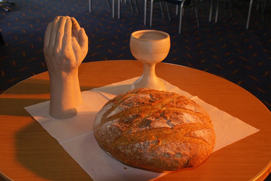 Communion bread and wine | St. John Lutheran Church